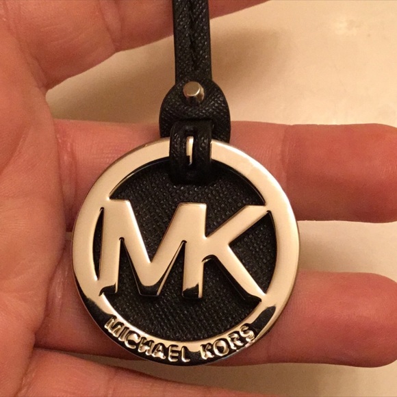 Michael Kors | Bags | New Michael Kors Silver And Black Bag Charm ...